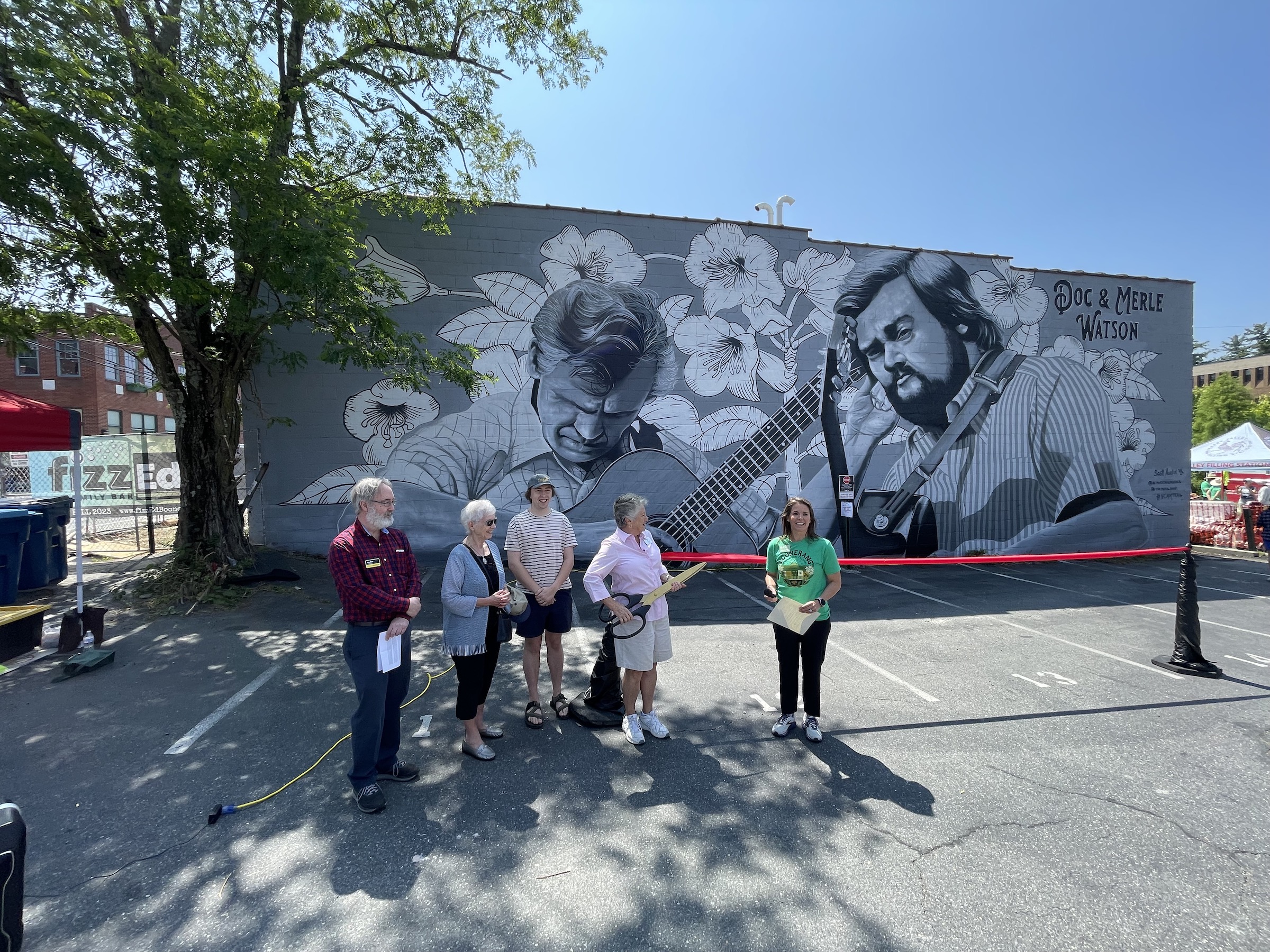 WATCH - Unveiling of the Doc and Merle Watson mural in Downtown Boone ...