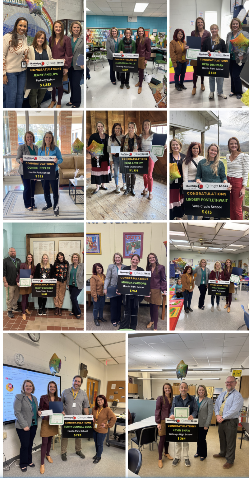 Teachers Win Bright Ideas Grants from Blue Ridge Energy: Celebrating 30 ...