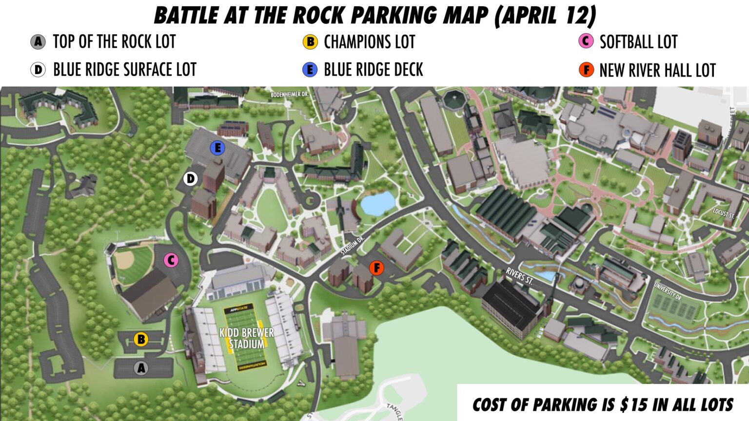 Battle at The Rock Parking Update - WataugaOnline.com